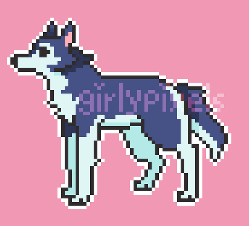 2D Husky Sprite by girlypixels