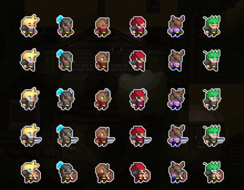 TopDown Character Sprites 2 [Rogue Adventure] by ELV Games