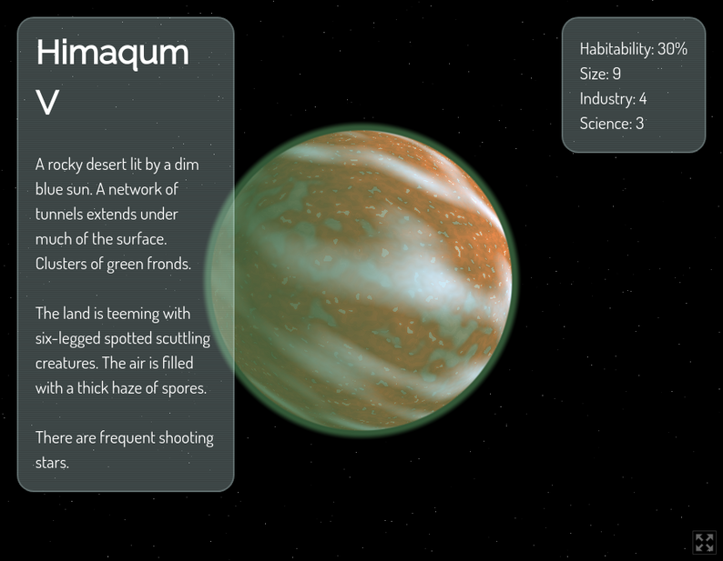 Planet Generator by Zarkonnen