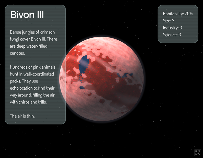 Planet Generator by Zarkonnen