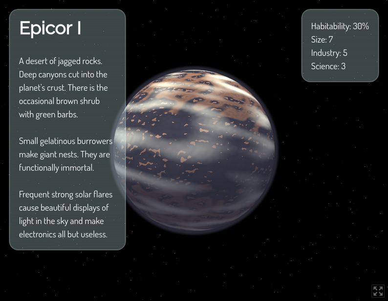 Planet Generator by Zarkonnen