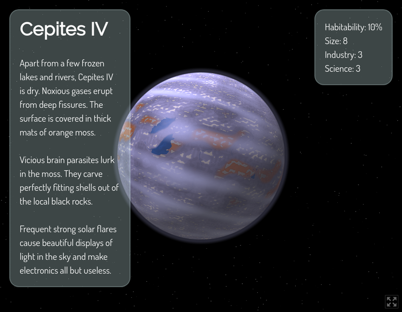 Planet Generator by Zarkonnen
