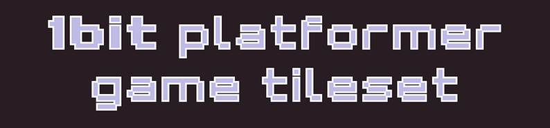 1bit platformer game tileset by pepaparek