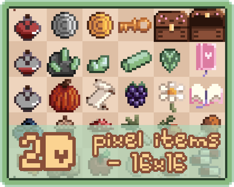 Pixel Items - Game Asset Pack by pixelmia
