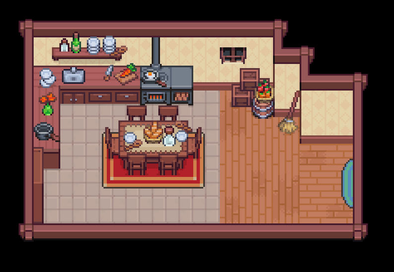 Pixelart Interior Top-Down RPG Asset Pack v2 by zedpxl