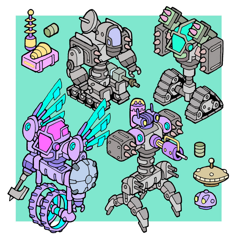 Modular Mech Asset Pack by Penflower Ink
