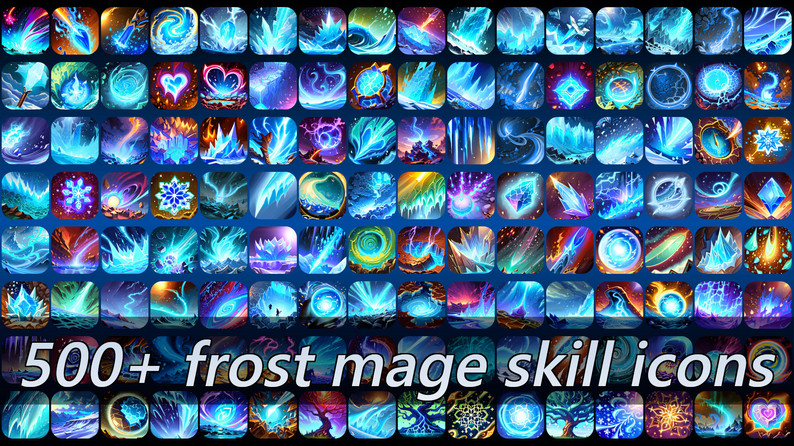 500+ frost mage skill icons by CaptainCatSparrow