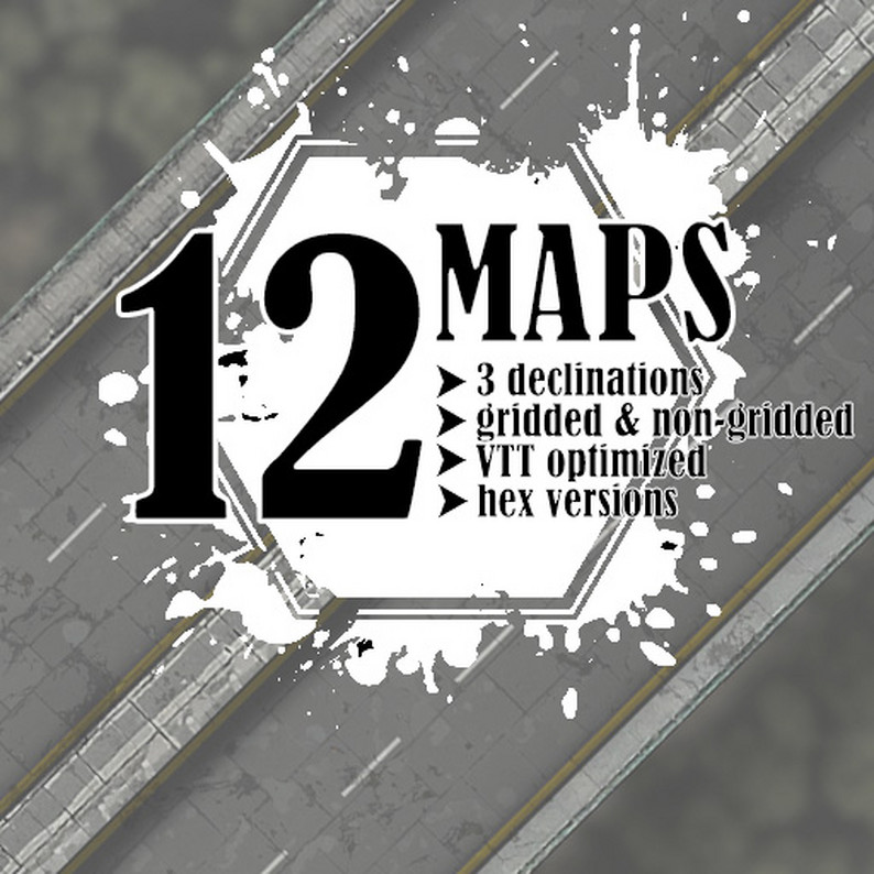 Urban battlemaps : Modern Rush Hour battle map by Amatsu Maps