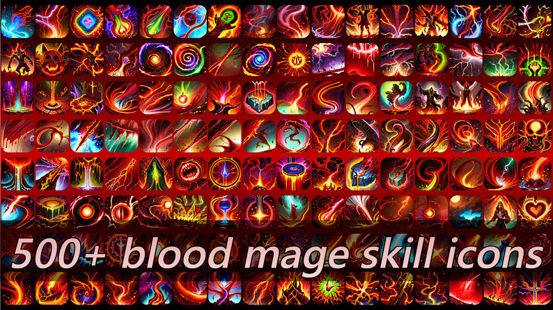 500+ blood mage skill icons by CaptainCatSparrow