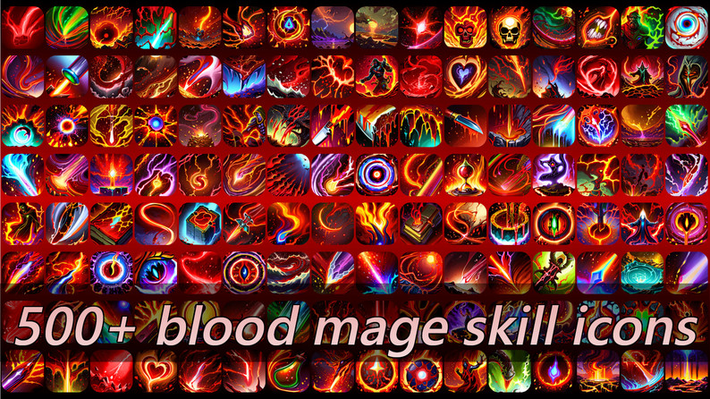 500+ blood mage skill icons by CaptainCatSparrow
