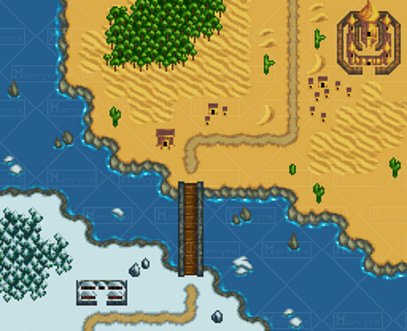 Unique World Map Tilemap [16x16] by Marvyra