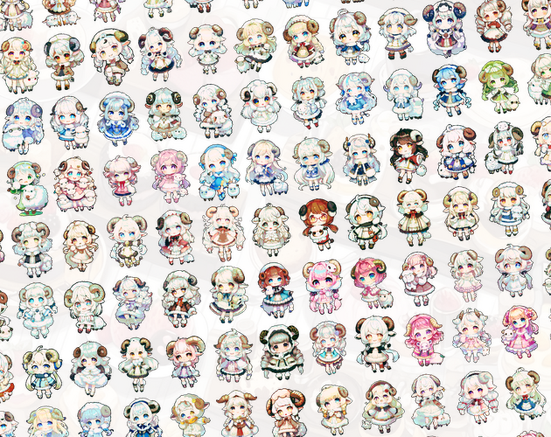 Sheep Girls Sprite Pack by MasuOne