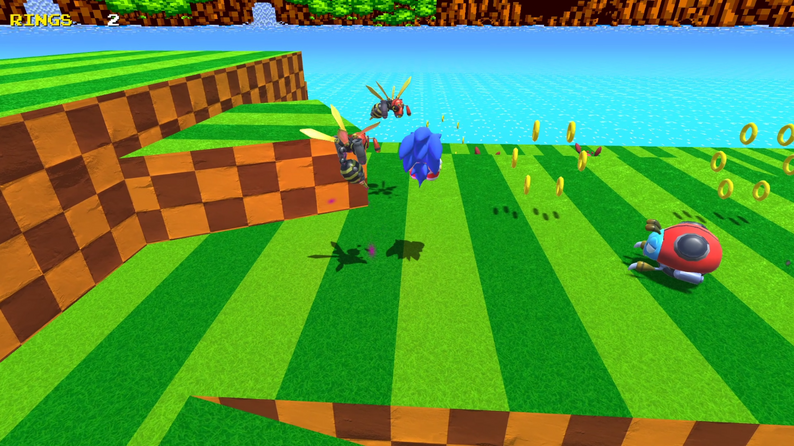Sonic the Hedgehog in 3D by Distracted Coder