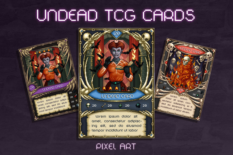 Undead TCG Pixel Art by Free Game Assets (GUI, Sprite, Tilesets)