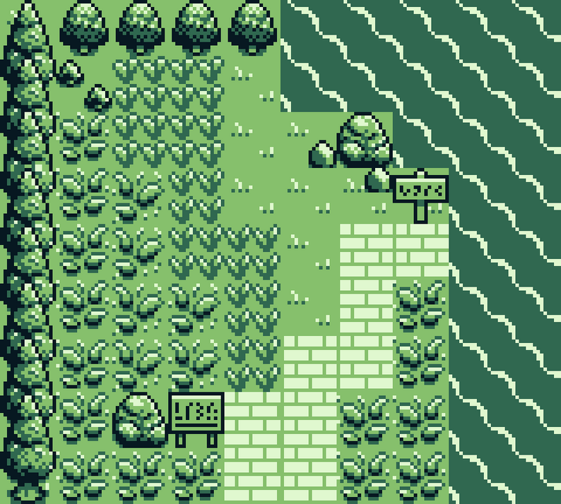 GB studio overworld RPG tiles by The Pixel Nook