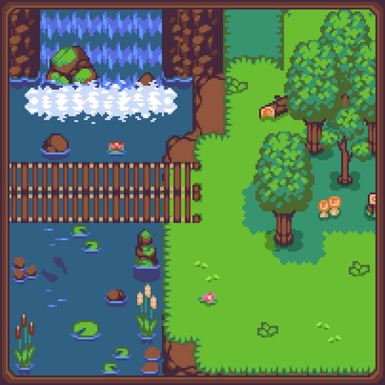 16x16 RPG Grassland Tiles by Sun Dog Games