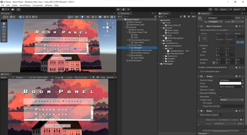 Multiplayer Lobby UI Demo by Chetnaya