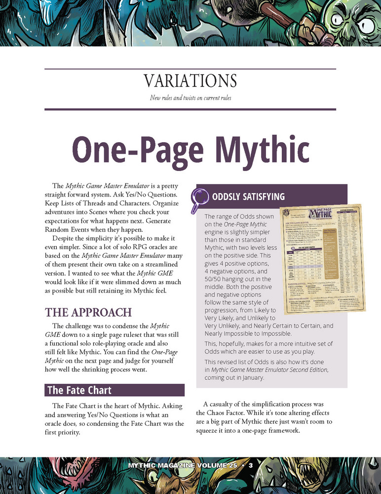 Mythic Magazine Volume 25 by Word Mill Games