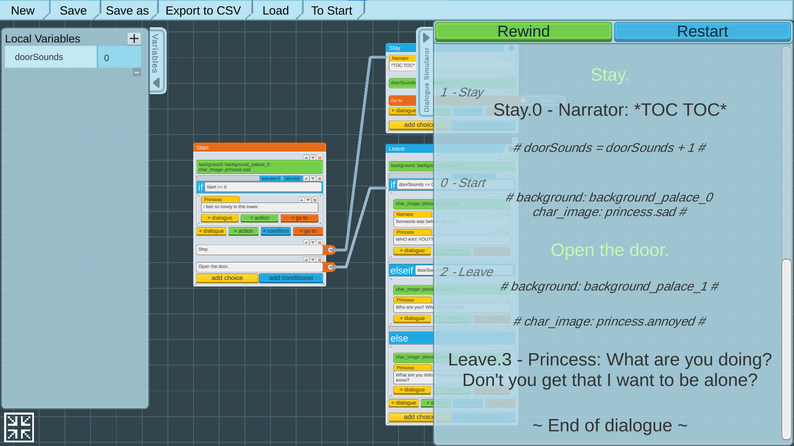 Dialogue Visual Editor by Luc Naril