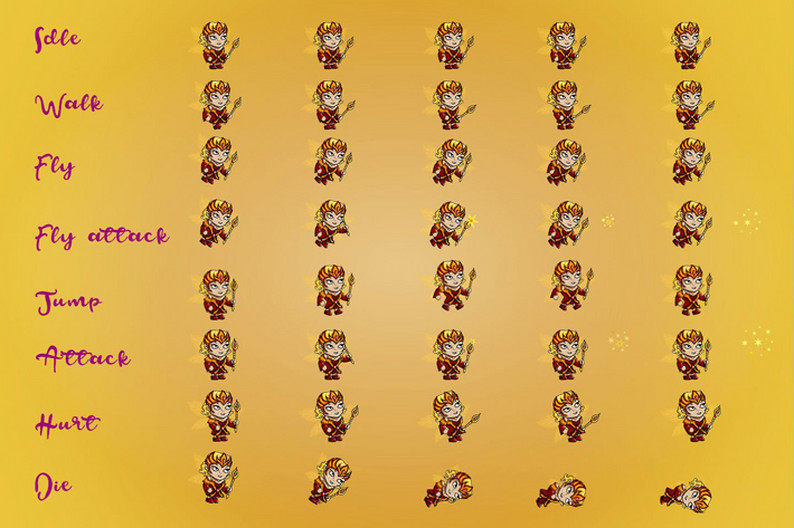 Free 2D Fairy Sprite Sheets by Free Game Assets (GUI, Sprite, Tilesets)