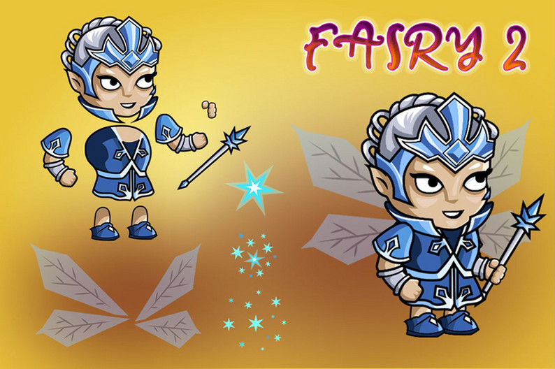 Free 2D Fairy Sprite Sheets by Free Game Assets (GUI, Sprite, Tilesets)