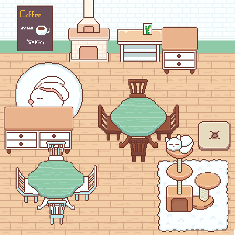 300+ Cafe interiors - Tileset by AbyssalHunter