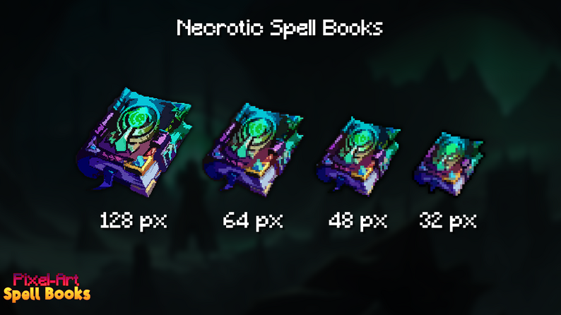 Pixel-Art Spell Books by King Game Assets