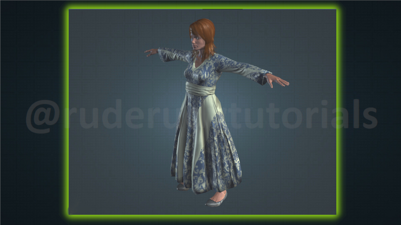 FREE FEMALE CHARACTER MODEL + ANIMATIONS by RUDE-RUDY-TUTORIALS