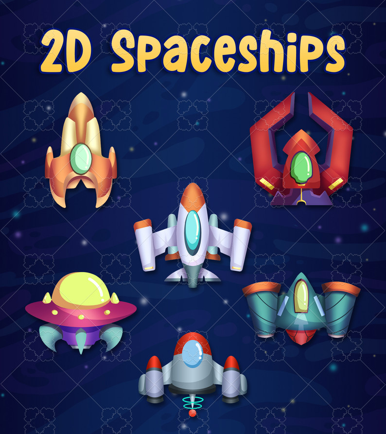 2D Spaceship Assets by SeventhSolution