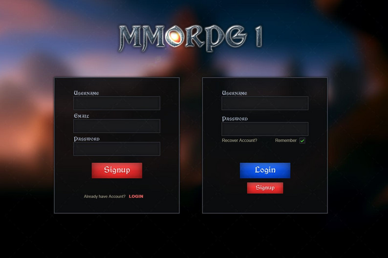 MMORPG Game UI by Renderman