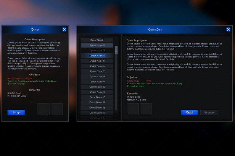 MMORPG Game UI by Renderman