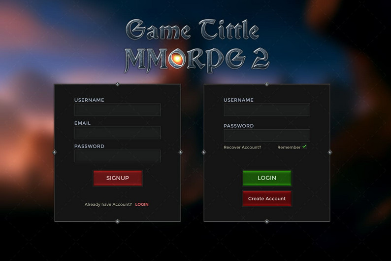 MMORPG Game UI 2 by Renderman