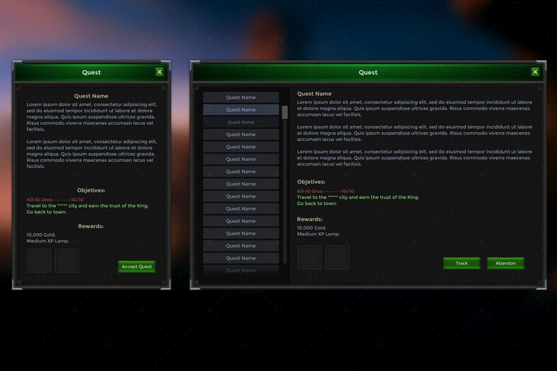 MMORPG Game UI 2 by Renderman