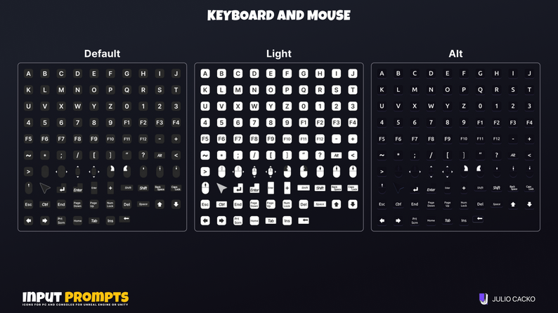 FREE Input Prompts Pack - Icons for PC and Consoles for Unreal Engine ...