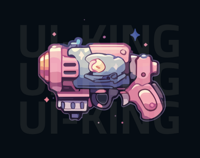 Cute Vector Guns Game UI Assets by UI-KING