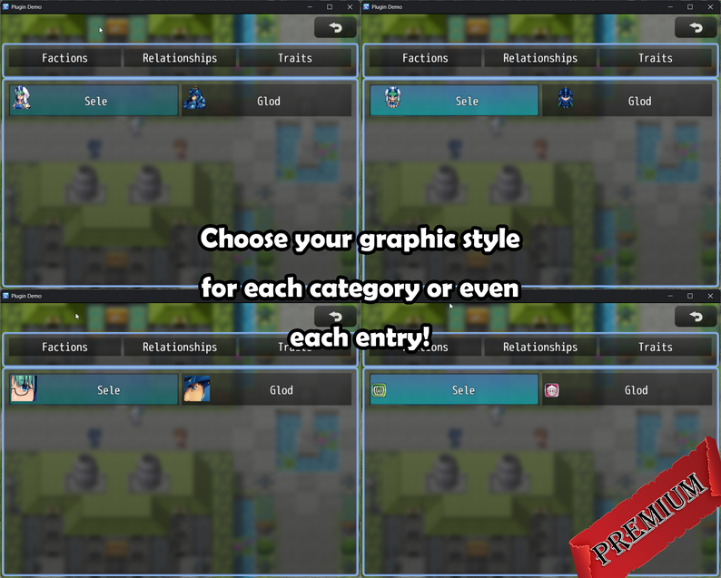 RPG Maker MZ Plugin: Factions, Relationships and Traits by WinterDream Games Creator