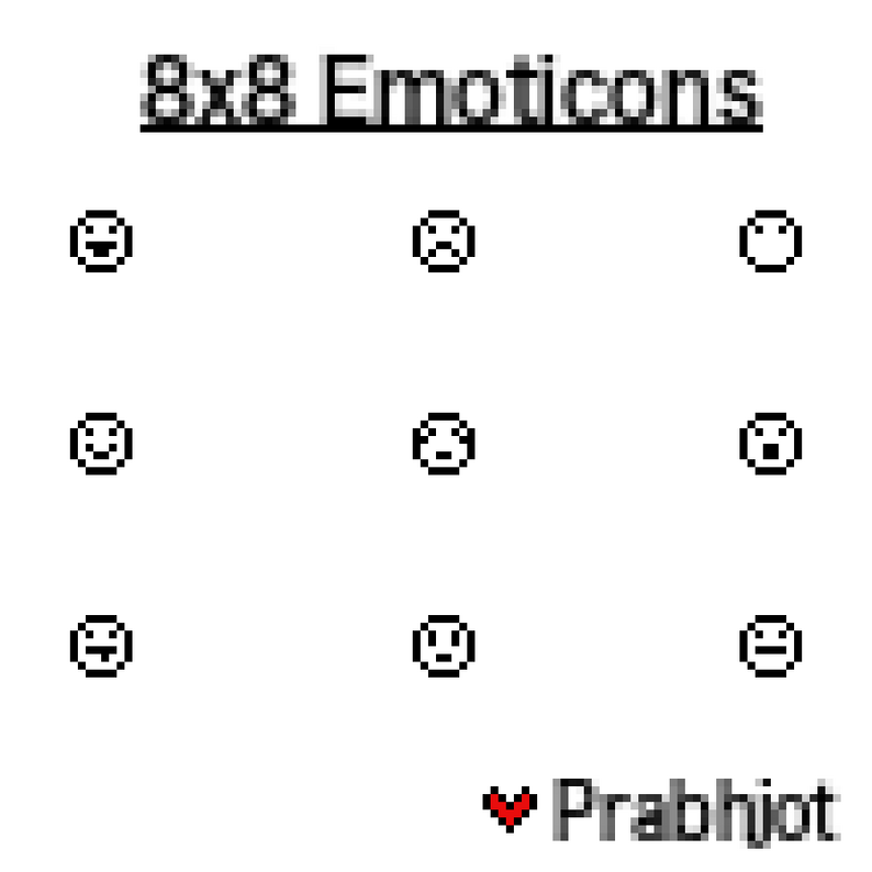 8x8 Pixels Emoticons by Lambda Games