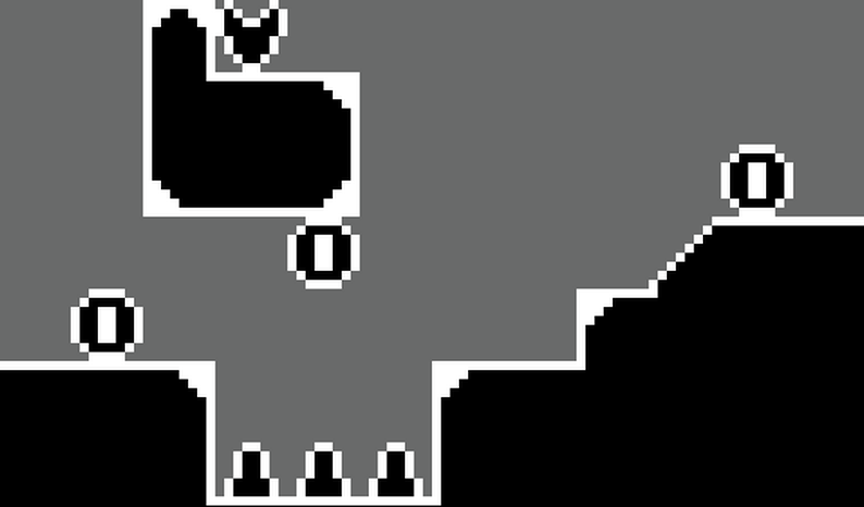 FREE 1-bit 8x8 pixel art tileset! by stoord
