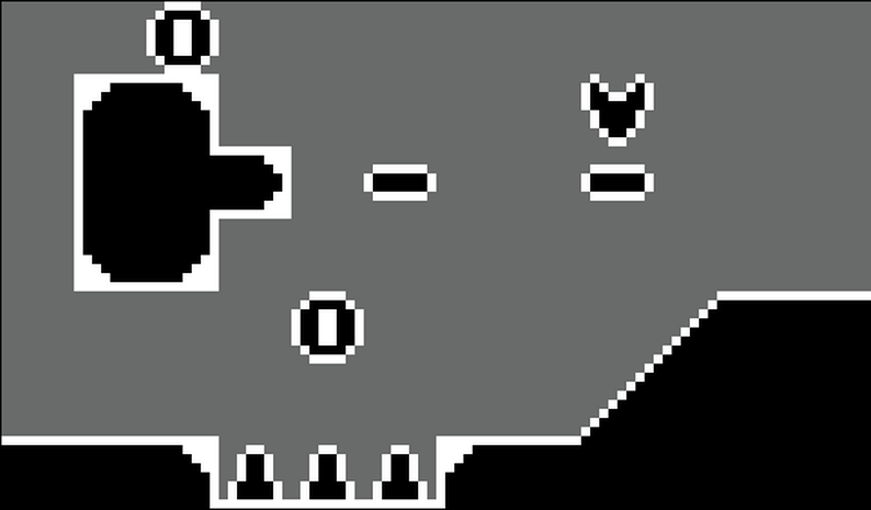 FREE 1-bit 8x8 pixel art tileset! by stoord