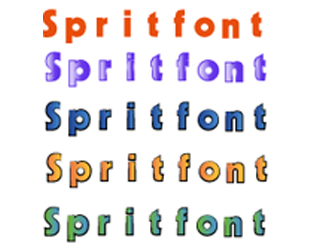 Pack 30 spritefonts vector colors 32x32 by naandoq