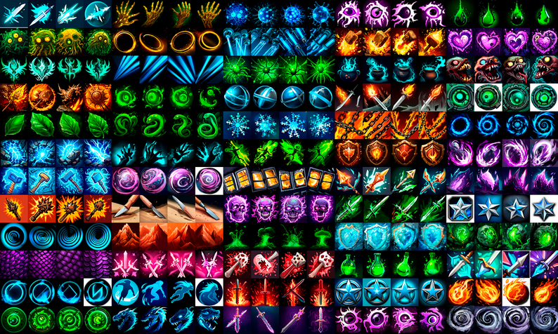 500 RPG Skill Icons - Set 1 by Lenkz