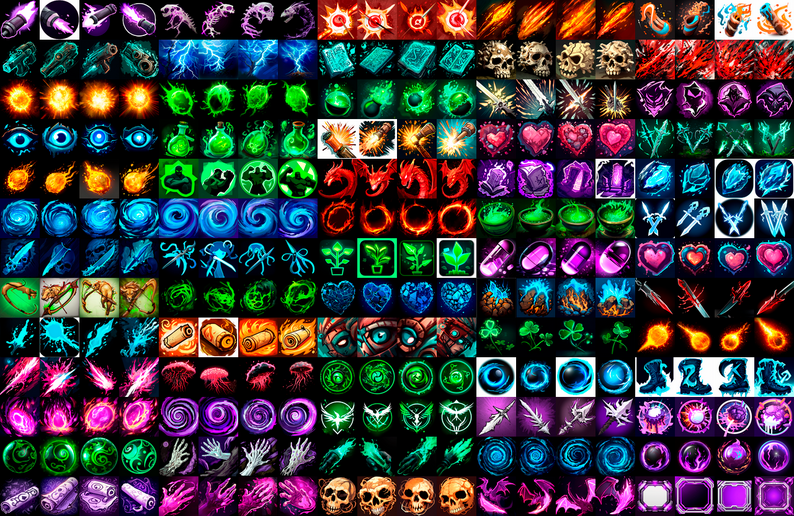 500 RPG Skill Icons - Set 1 by Lenkz