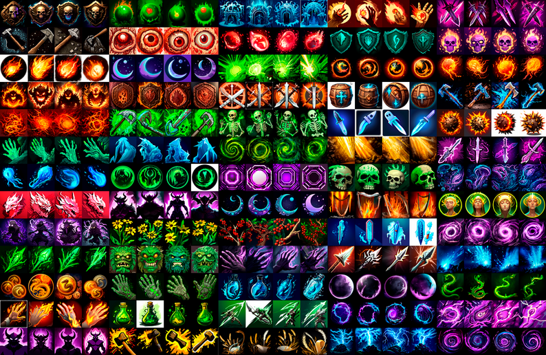 500 RPG Skill Icons - Set 2 by Lenkz
