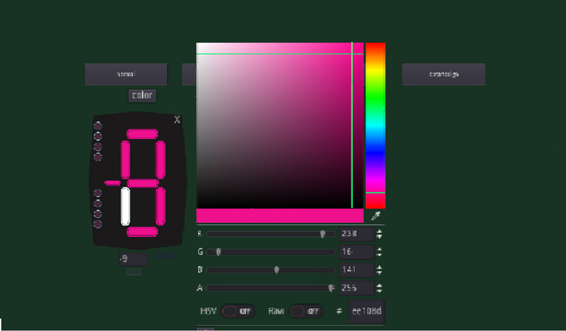 Seven Segments Display Simulator by Khaleoo