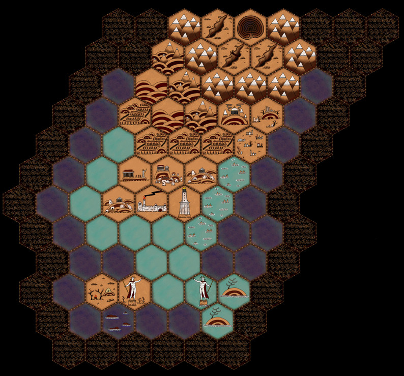 Ancient Hex Tiles by Konigstein