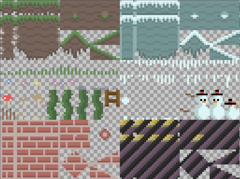Pixel Art Characters and Tileset by SynKrown Games