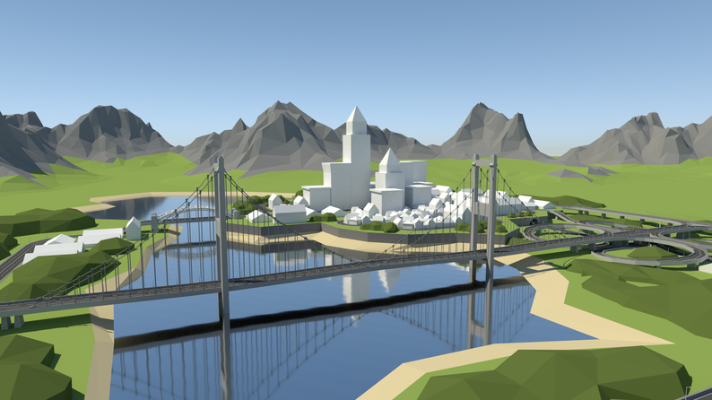 Low Poly Road Pack by Broken Vector