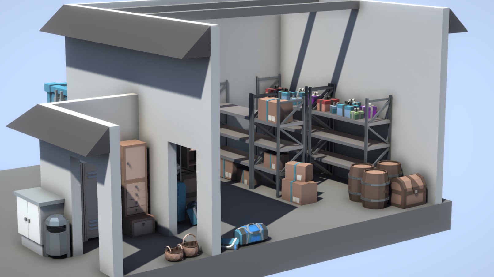 Low Poly Storage Pack by Broken Vector