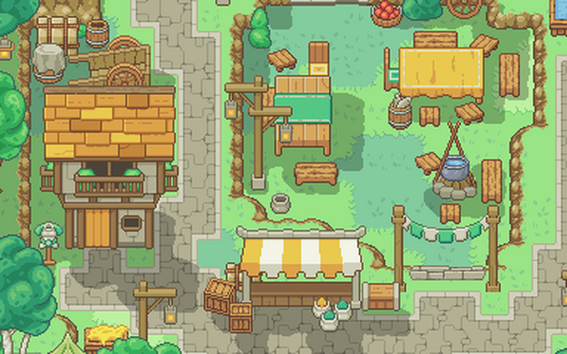 The Fantasy Tileset - 16x16 pixel art asset pack by Ventilatore