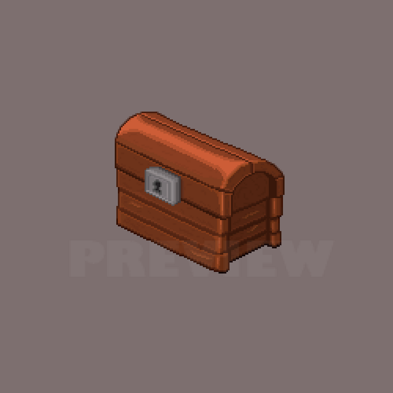 Classic chest opening animation ! - Pixelart by Arastei